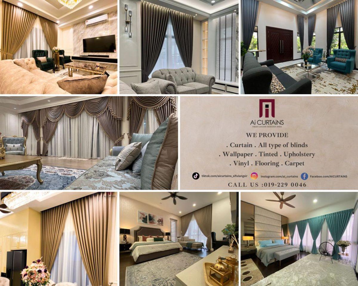 Memasang Langsir Double Volume Melebihi 10 Kaki - Ai CURTAiNS